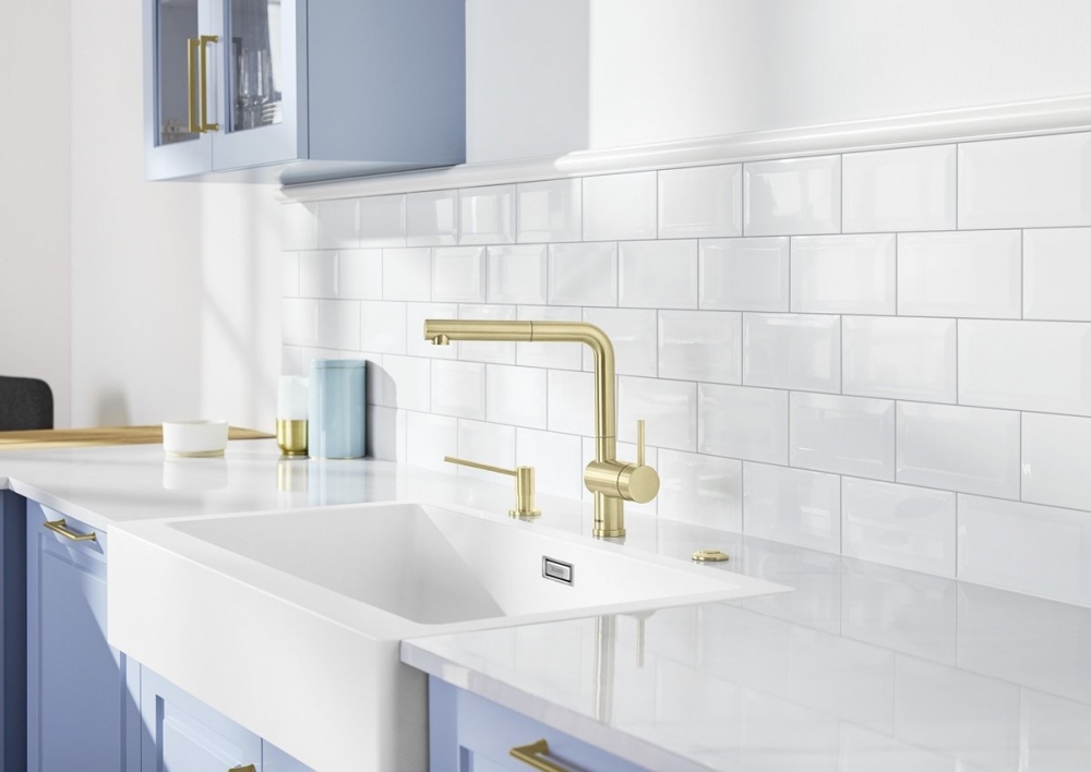 Blanco Linus-S blandebatteri polert messing(Gull farget) | Drammen ...